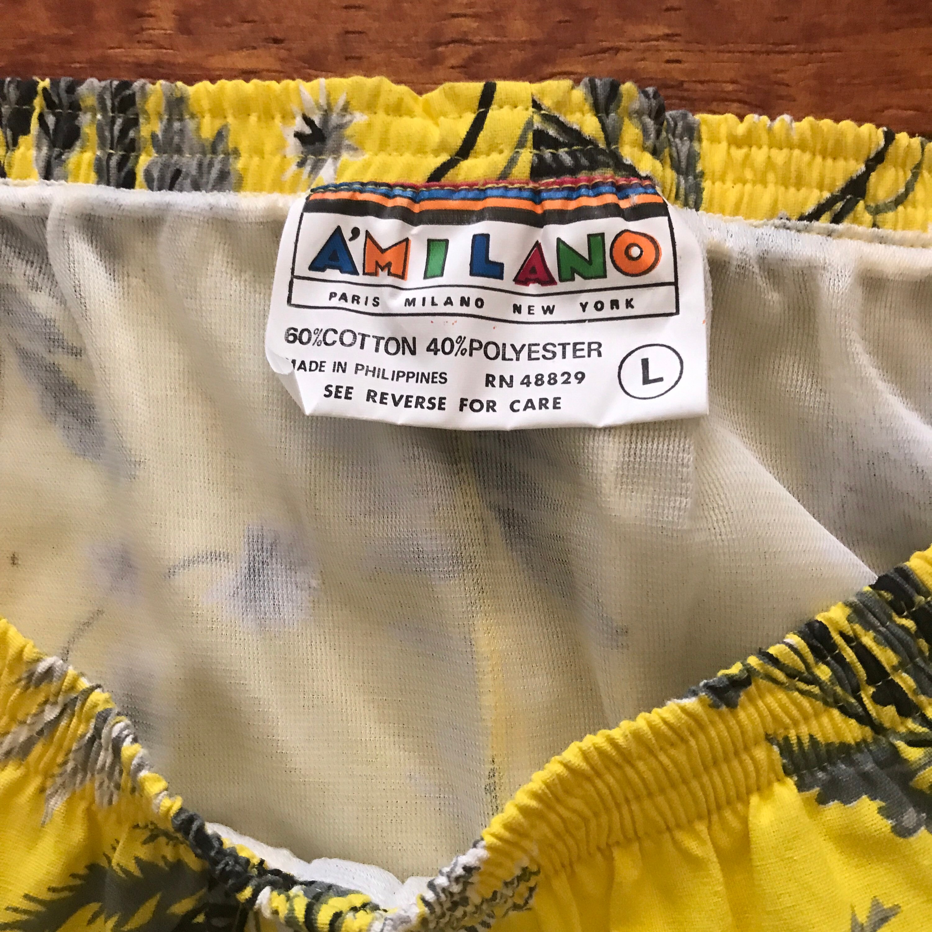 Awesome Vintage 90s Mens SWIM TRUNKS A’milano Brand Size Large Lined ...
