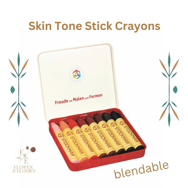 Skin Tone Crayons, Colours of the World, Stockmar Crayons 8-piece in a ...