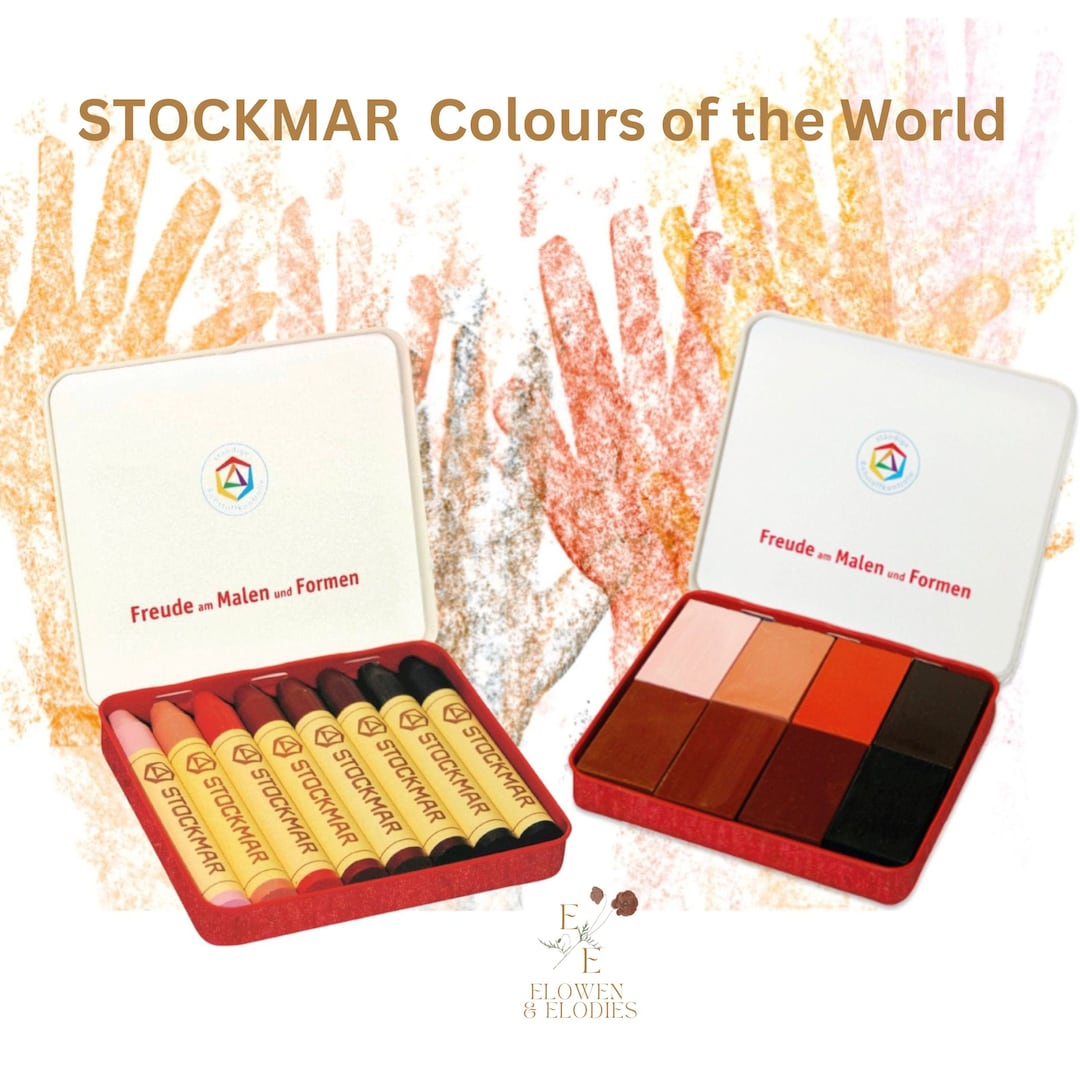 Skin Tone Crayons, Colours of the World, Stockmar Crayons 8-piece in a ...