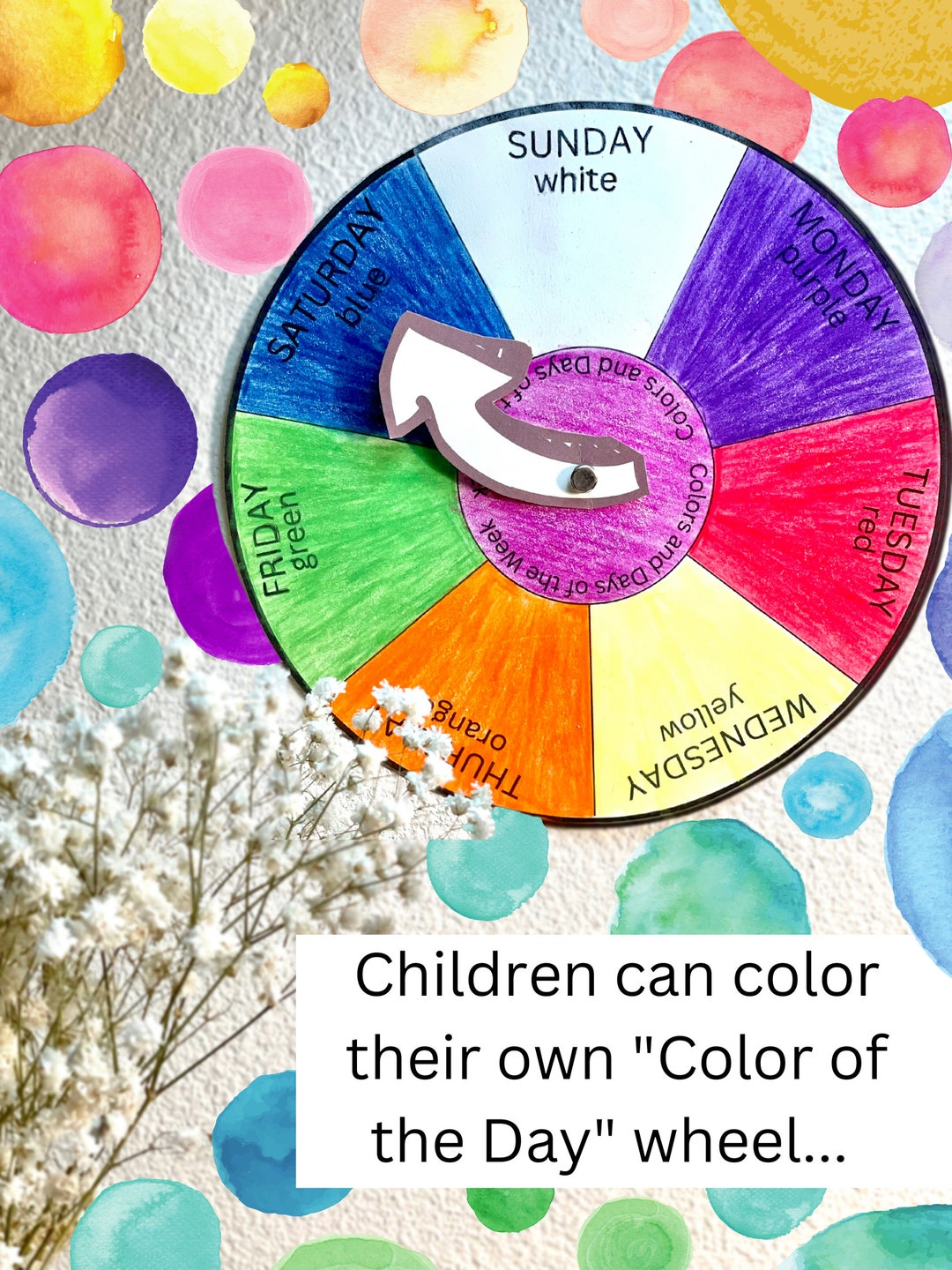 Waldorf Color of the Day Wheel | Early Childhood Resource - Etsy