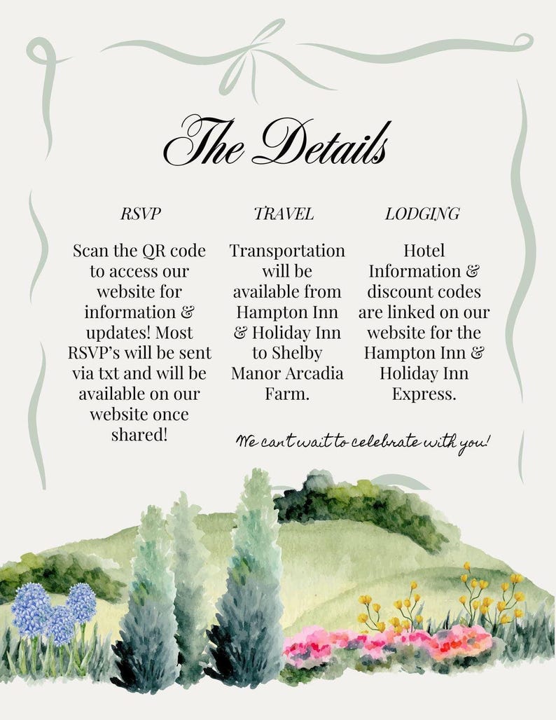 Wedding Dress Code Template - Canva Editable Invitation (digital ...