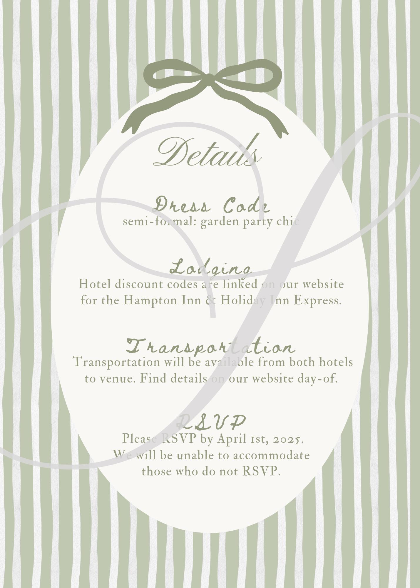 Editable Canva Wedding Detail Template - Wedding / Save the Dates ...