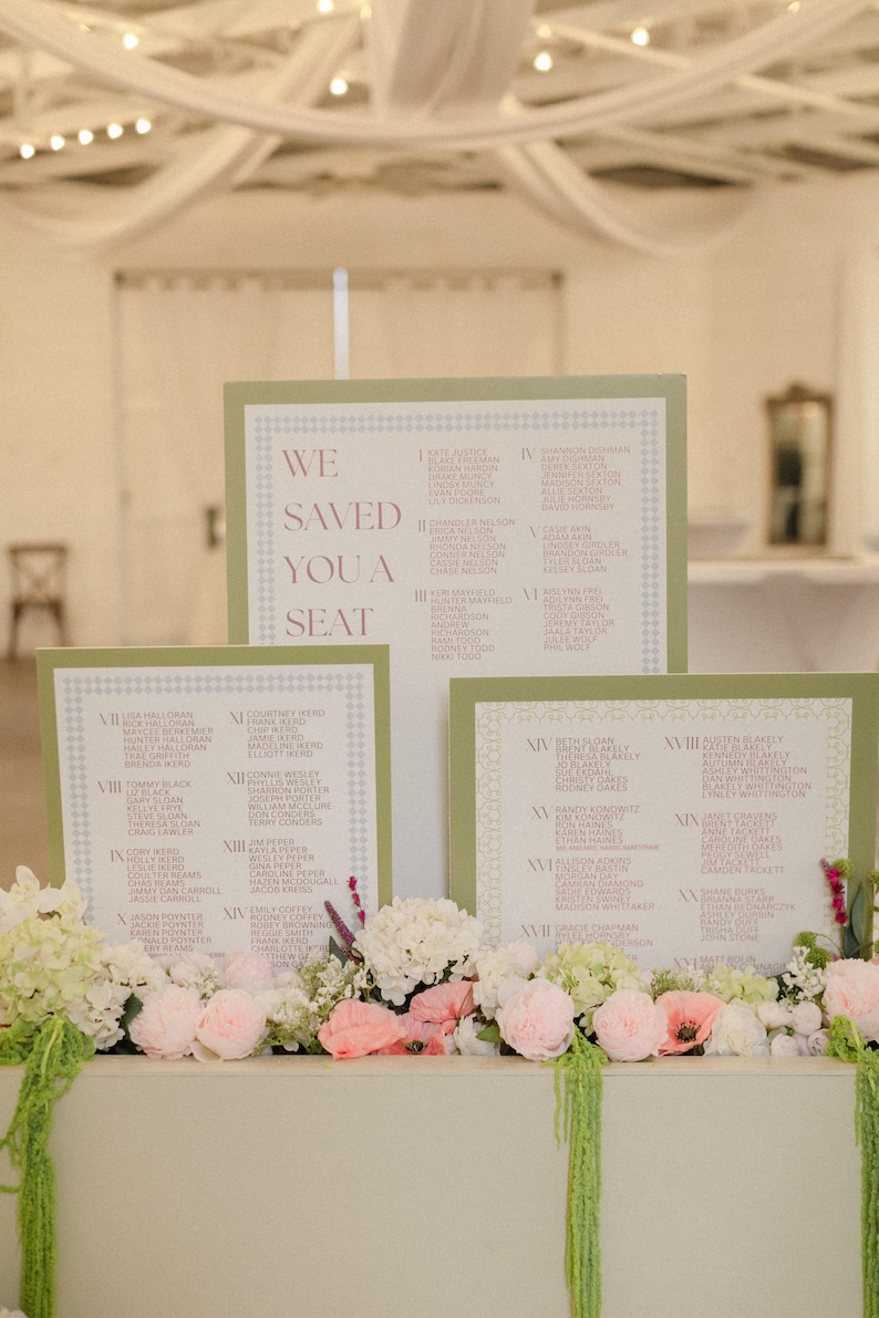 Wedding Seating Chart Template - Editable Canva Design - Etsy