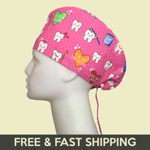 3 Pcs Dentist Scrub Hats | Dental Hygienist Cap, Dental Assistant Cap ...