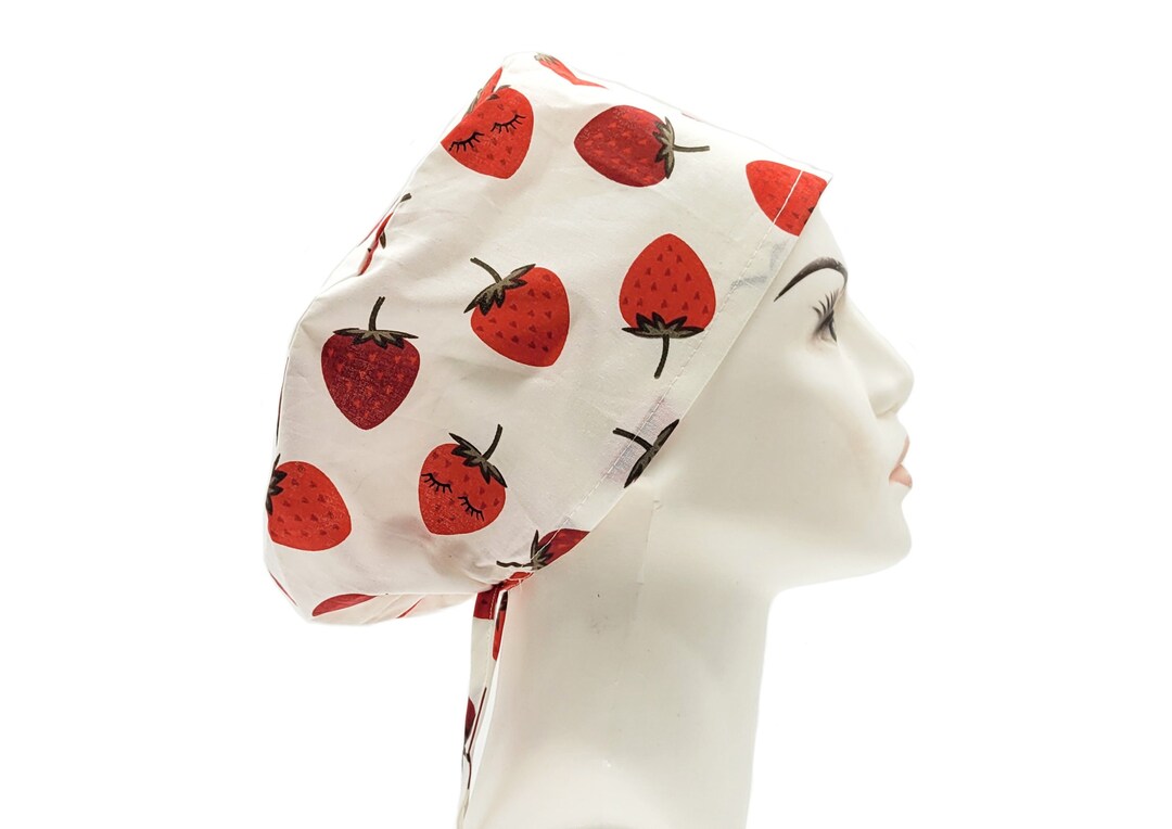Strawberry Surgical Scrub Cap Strawberry Scrub Hat Fruit - Etsy