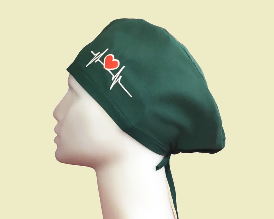 Unisex Surgical Scrub Hats With Buttons Nurse Scrub Hat, Surgical Cap ...