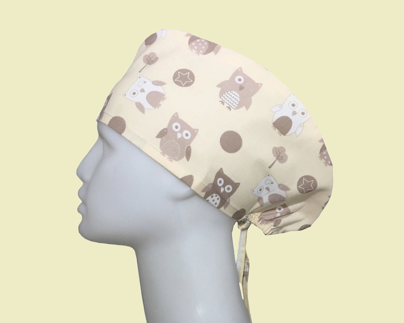Owl Medical Bonnet Doctor Caps Ponytail Scrub Caps - Etsy
