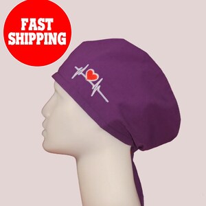 Unisex Surgical Scrub Hats With Buttons | Nurse Scrub Hat, Surgical Cap ...