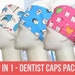 3 Pcs Dentist Scrub Hats Dental Hygienist Cap, Dental Assistant Cap ...
