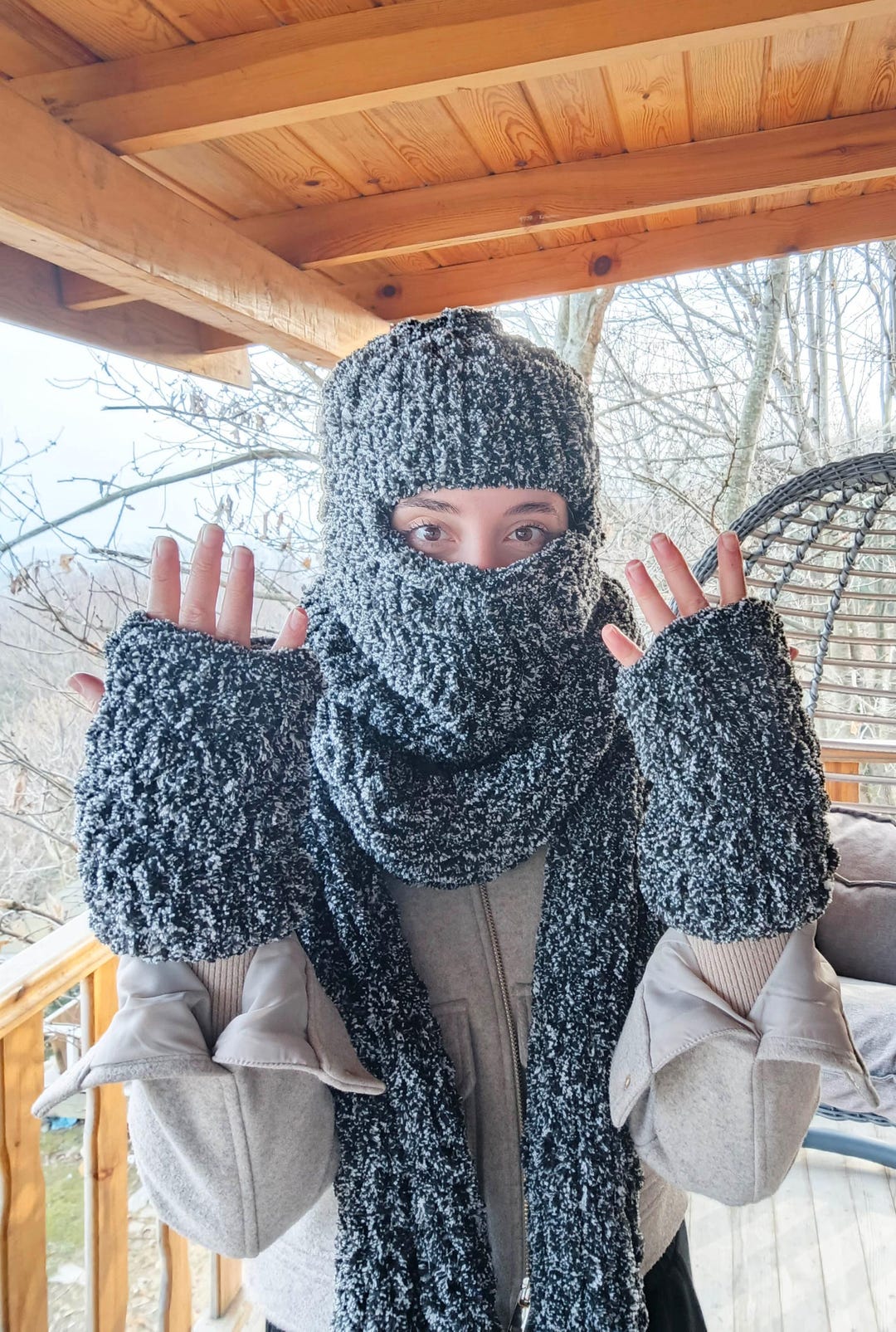 Unisex Panda Balaclava Hat - Ski Mask Balaclava, Balaclava for Skiing ...