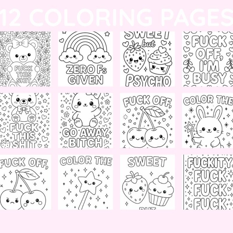Weird Adult Coloring Pages - Etsy
