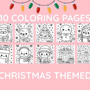Kawaii Christmas Coloring Pages | 10 Cute Holiday Printables for Kids ...