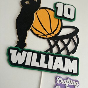 Basketball Cake Topper | NBA Birthday | March Madness | Slam Dunk ...