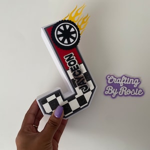 Race Car 3D Letter | Race Car Birthday | Two Fast Birthday | Cars Party ...