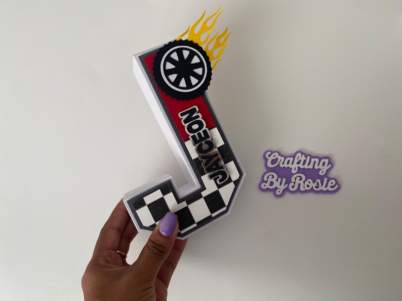 Race Car 3D Letter | Race Car Birthday | Two Fast Birthday | Cars Party ...