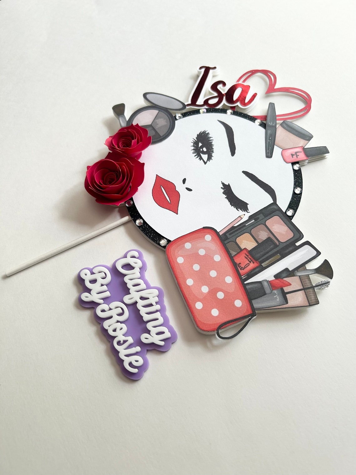 Make up Cake Topper | Glam Spa Party | Cosmetology Decor | Make up ...