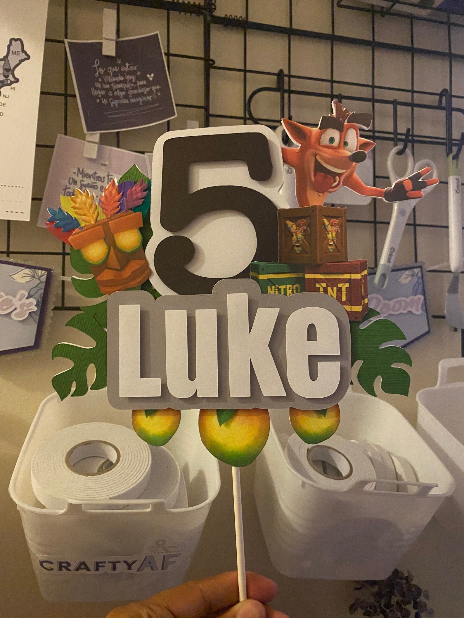 Crash Bandicoot Cake Topper Cake Topper Crash Party Decor - Etsy