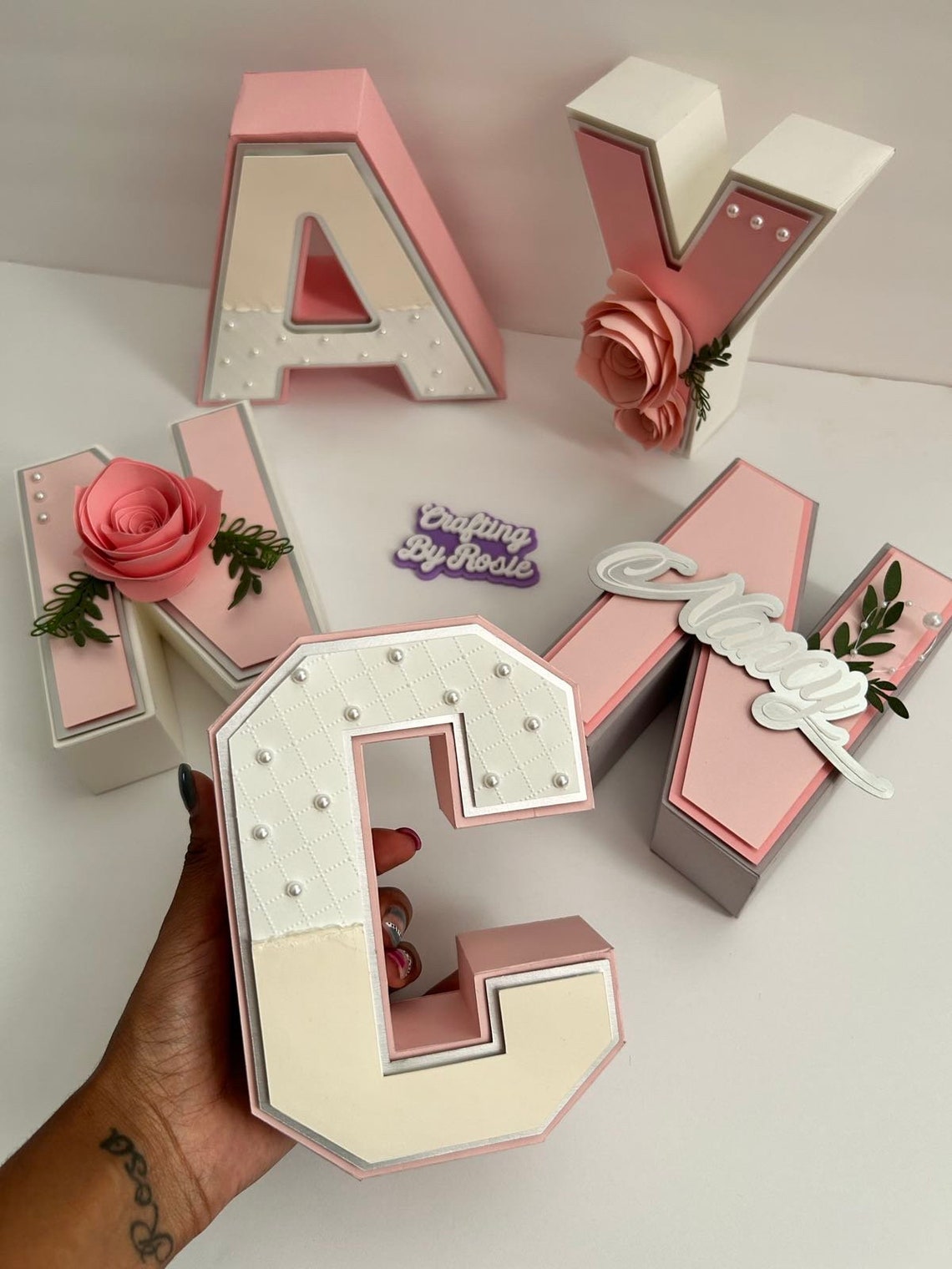 Floral 3D Letter 3D Letter Name 3D Letter and Numbers - Etsy