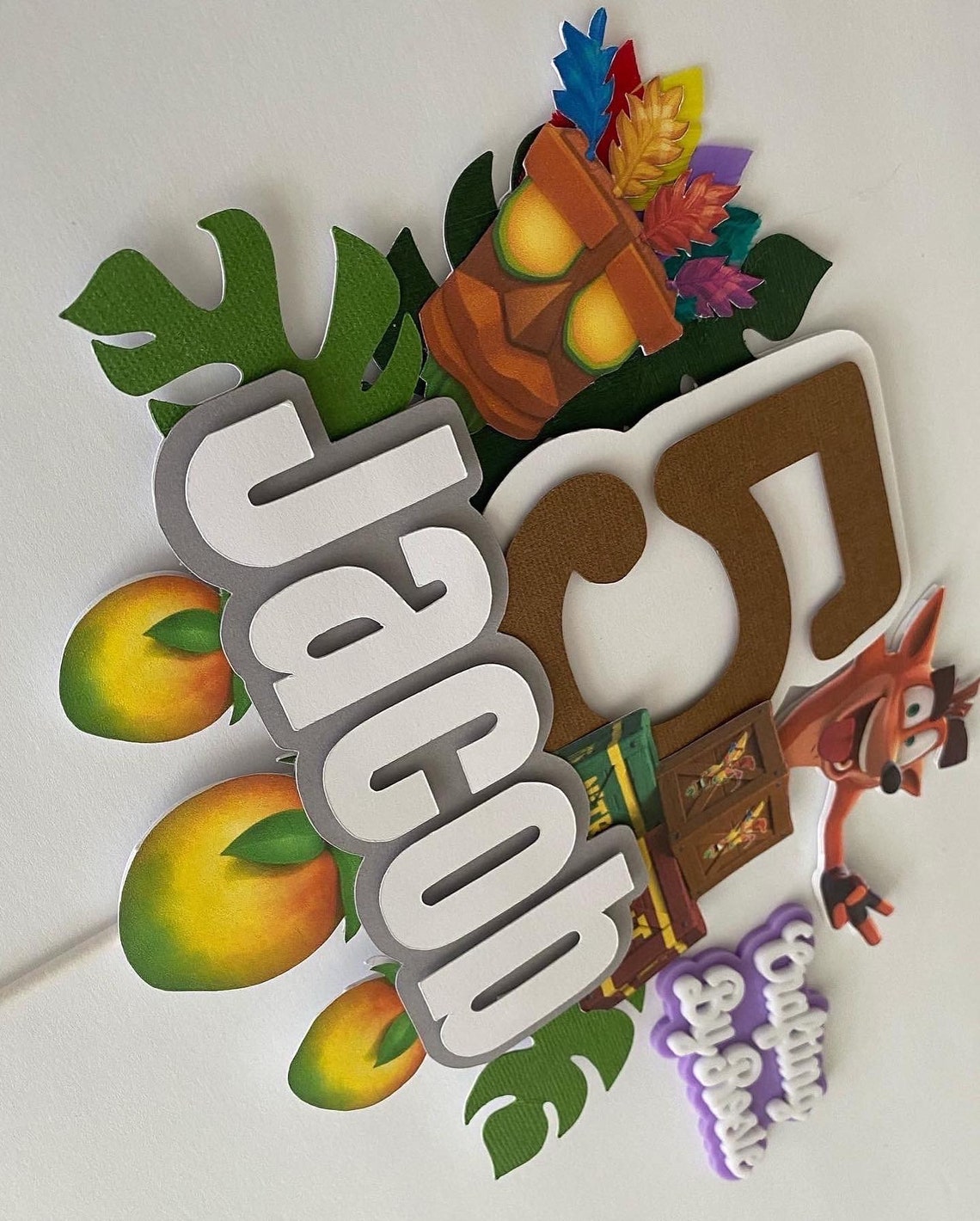 Crash Bandicoot Cake Topper Cake Topper Crash Party Decor - Etsy