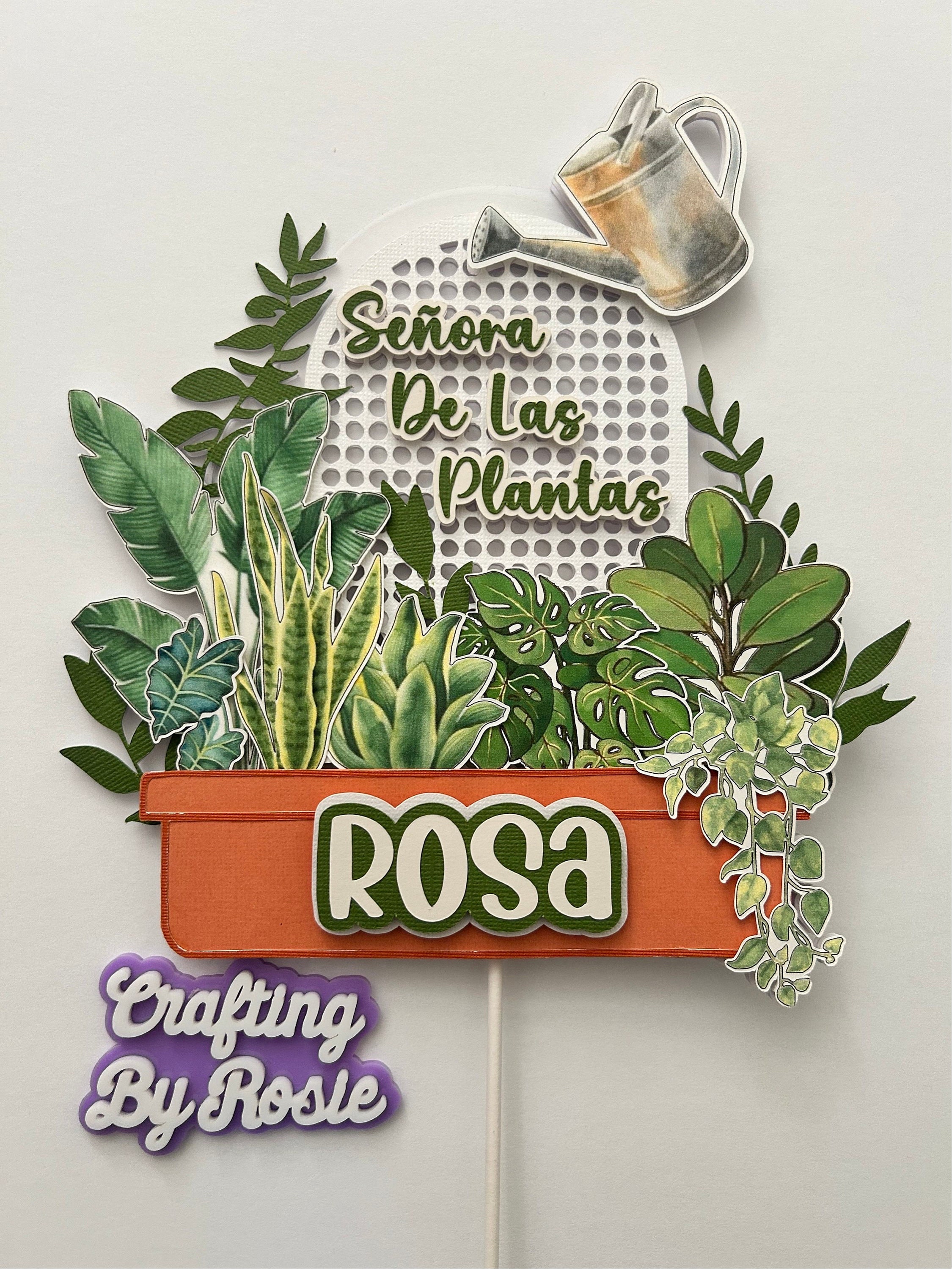 Plant Lady Cake Topper | Plant Mom Gift | Garden Party Decor ...