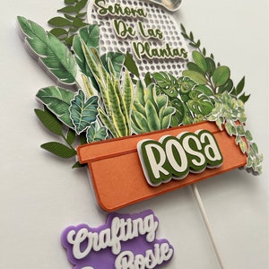 Plant Lady Cake Topper | Plant Mom Gift | Garden Party Decor ...