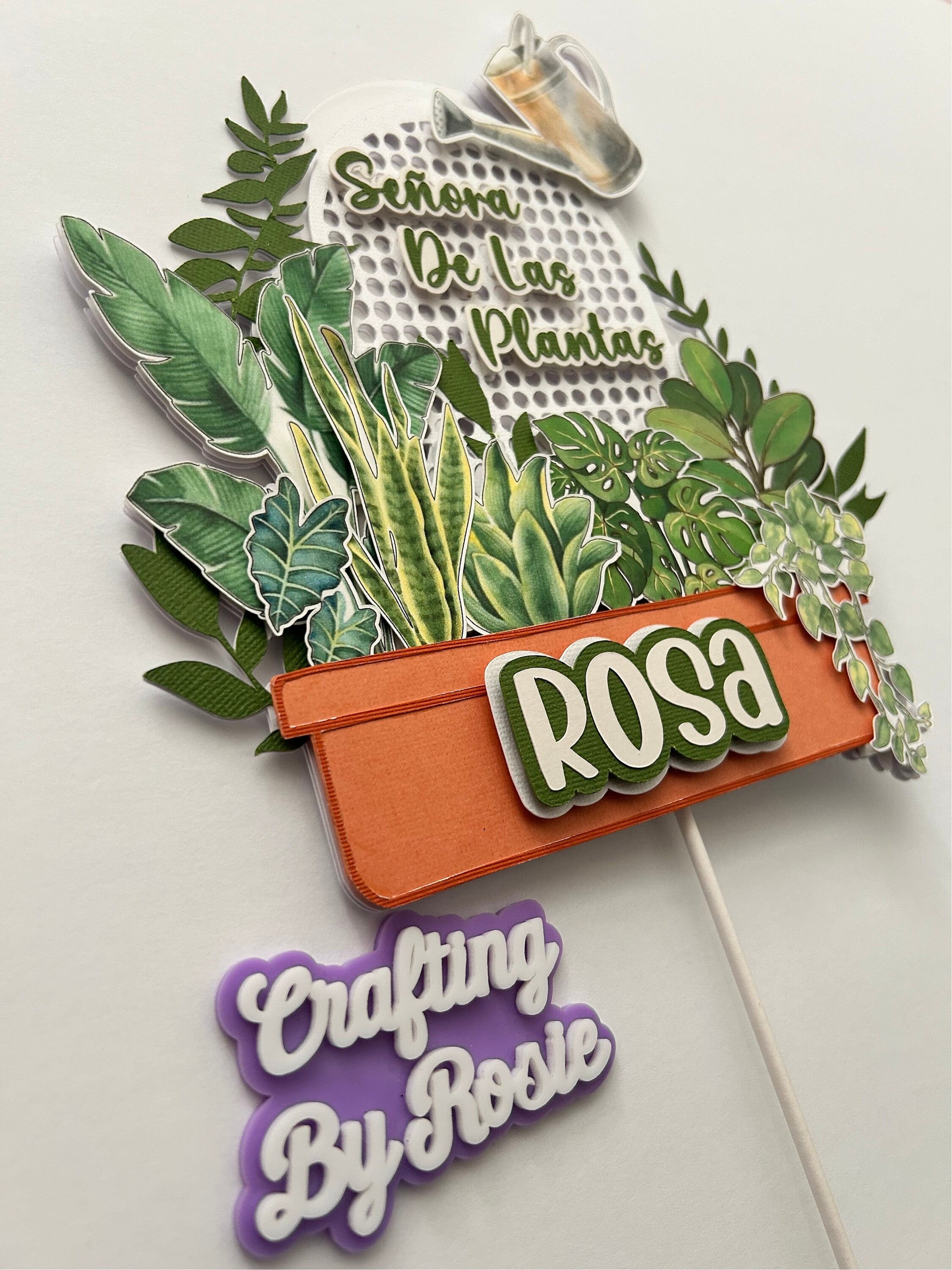 Plant Lady Cake Topper | Plant Mom Gift | Garden Party Decor ...