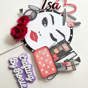 Make up Cake Topper | Glam Spa Party | Cosmetology Decor | Make up ...