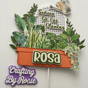 Plant Lady Cake Topper | Plant Mom Gift | Garden Party Decor ...