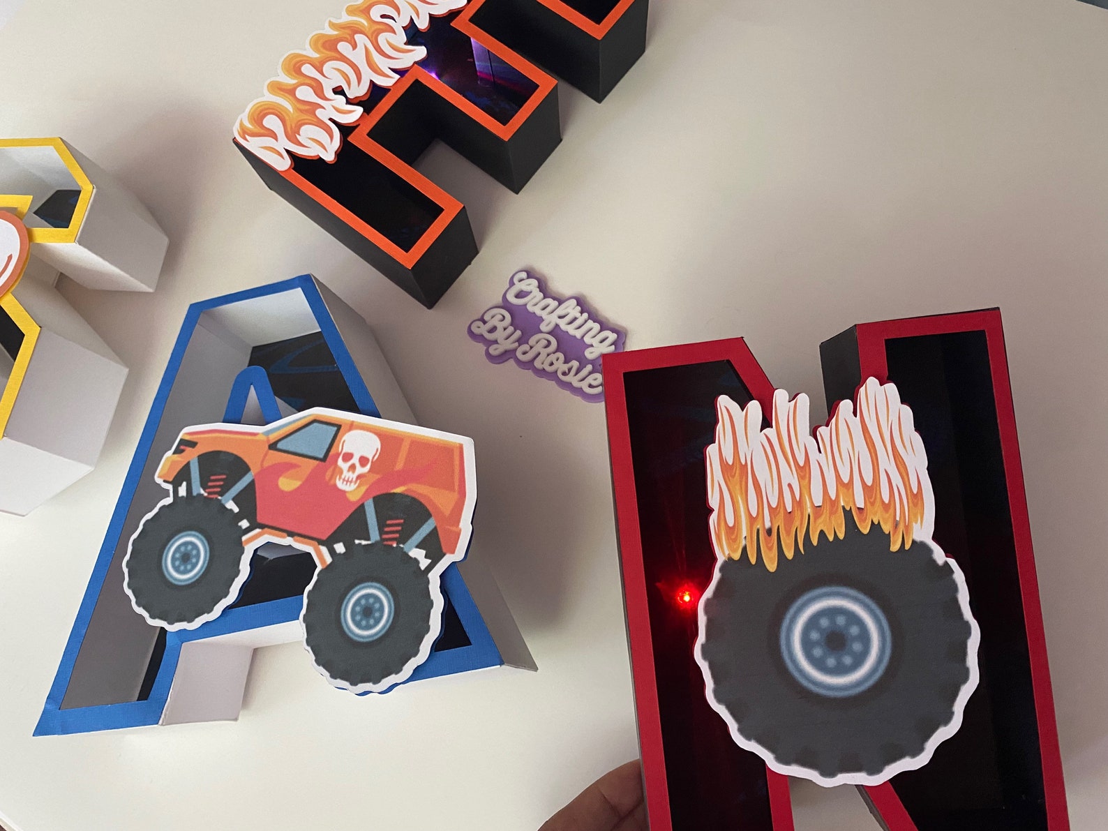 Monster Truck 3D Letter 3D Letter Name 3D Letter and Numbers Custom 3D ...