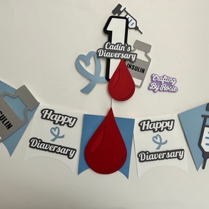 Diaversary Party Decor | Diabetes | Health | Life Milestone | Type One ...