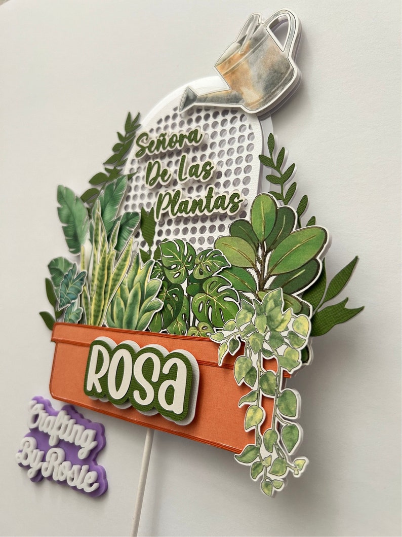 Plant Lady Cake Topper | Plant Mom Gift | Garden Party Decor ...