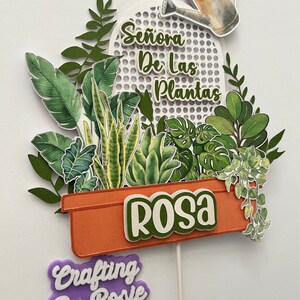 Plant Lady Cake Topper | Plant Mom Gift | Garden Party Decor ...