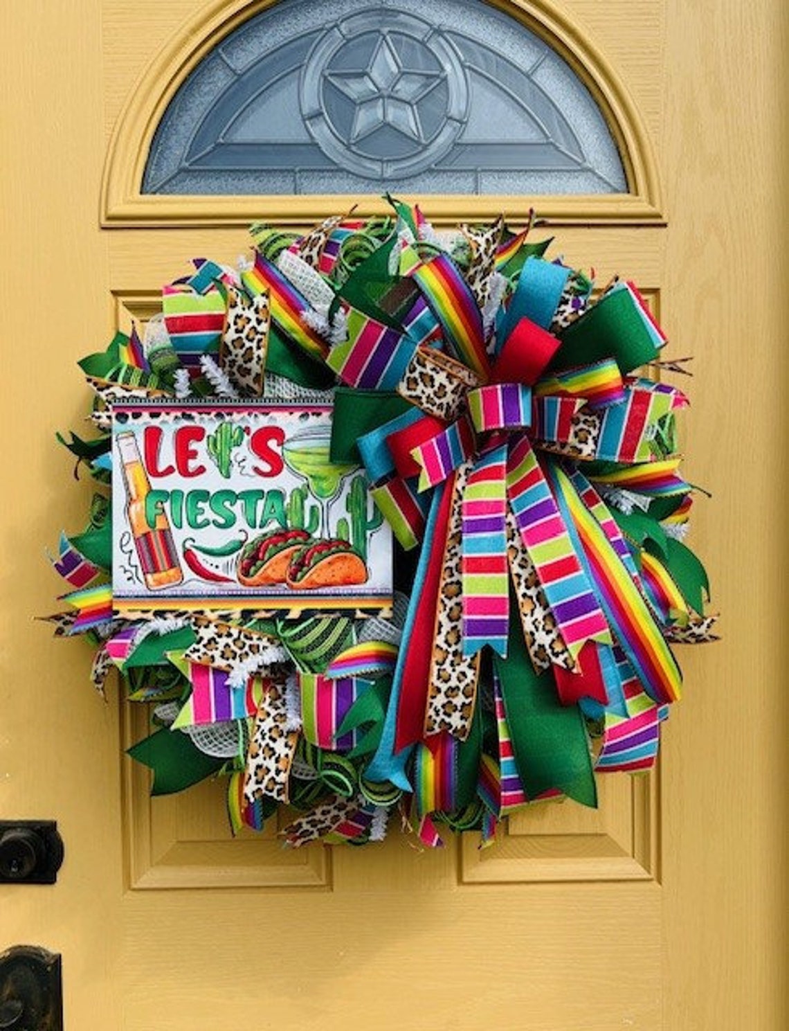 Fiesta Wreath, Taco Wreath, Southwest Wreath, Beer Wreath, San Antonio ...
