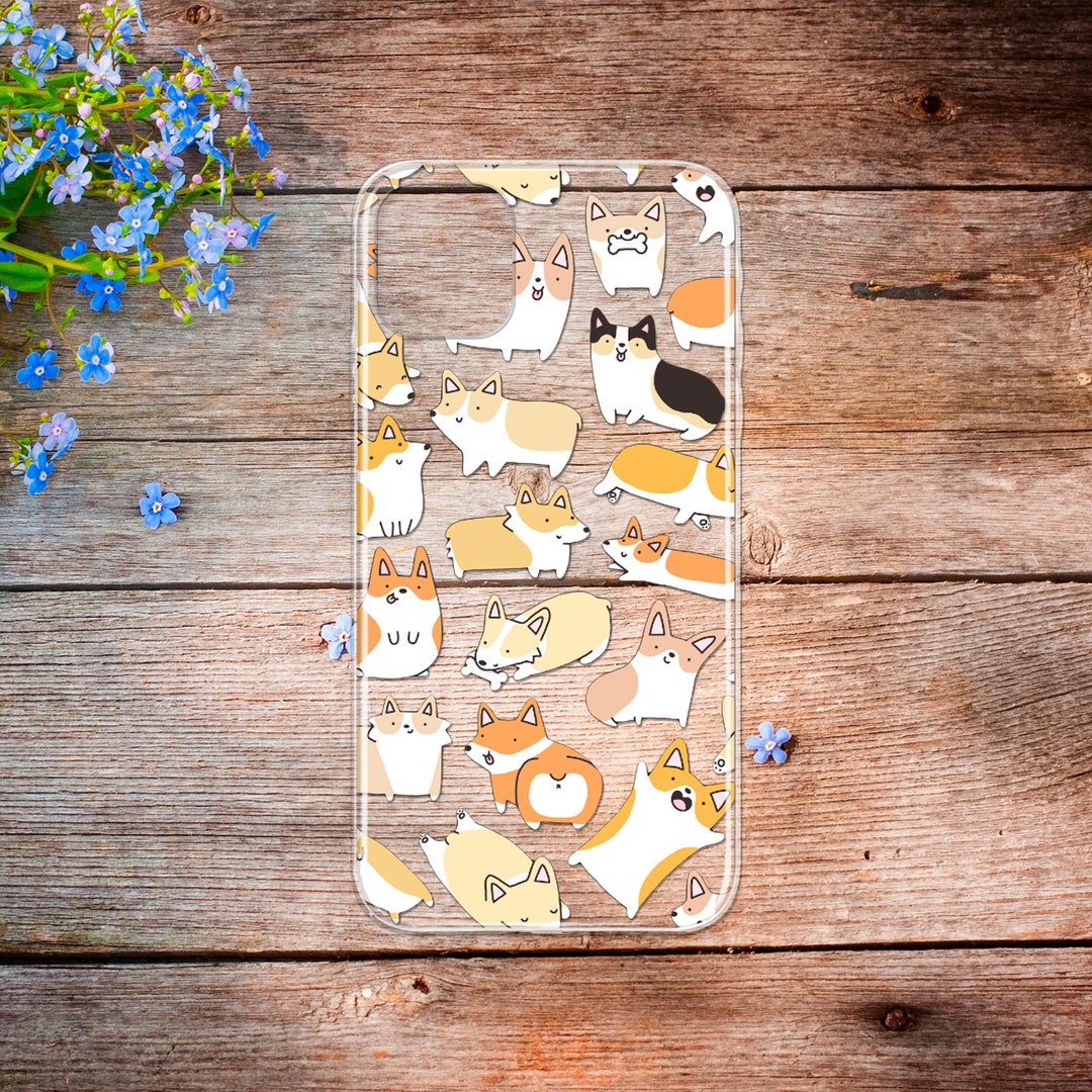 Phone Case With Cute Corgi Fit for iPhone 15 Pro Case Funny Corgi ...