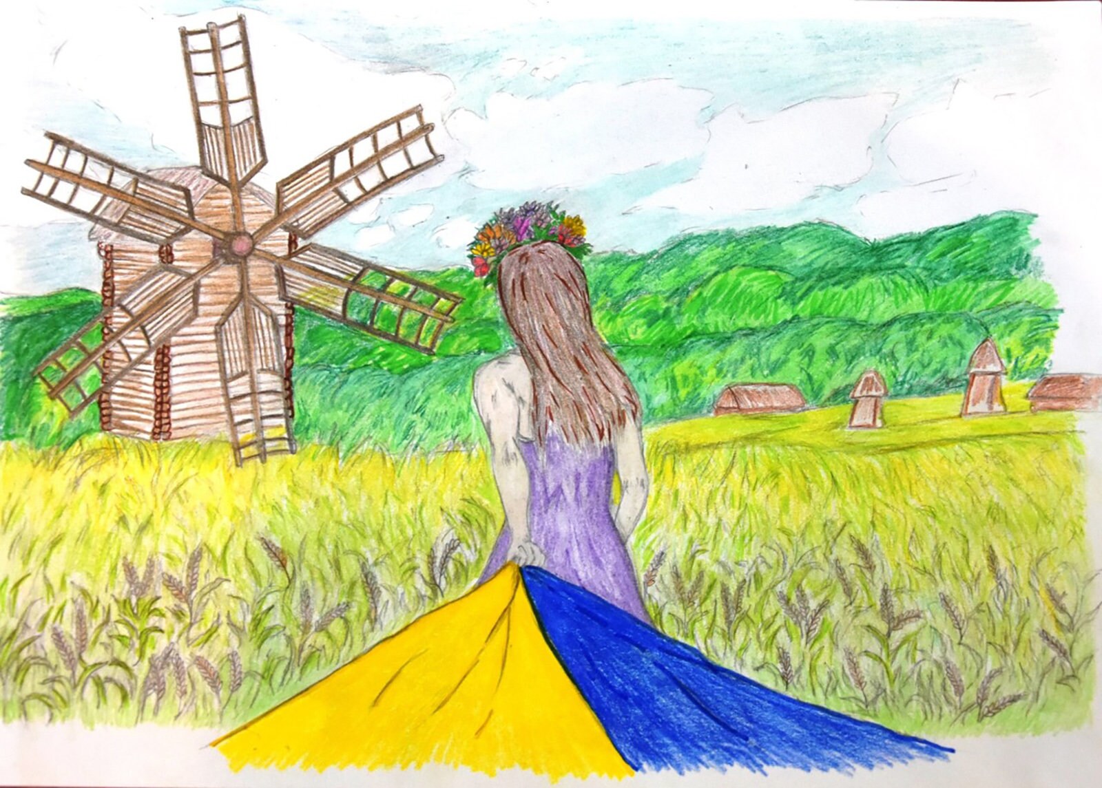 Children's Drawing Digital File Ukraine Waterсolor Stand - Etsy