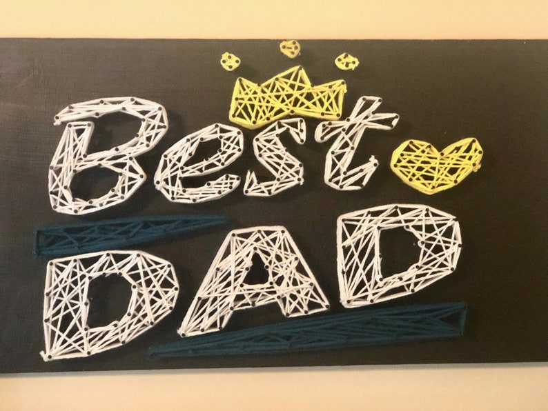 Best Dad String Art- Great Father's Day Gift- Handmade - Etsy