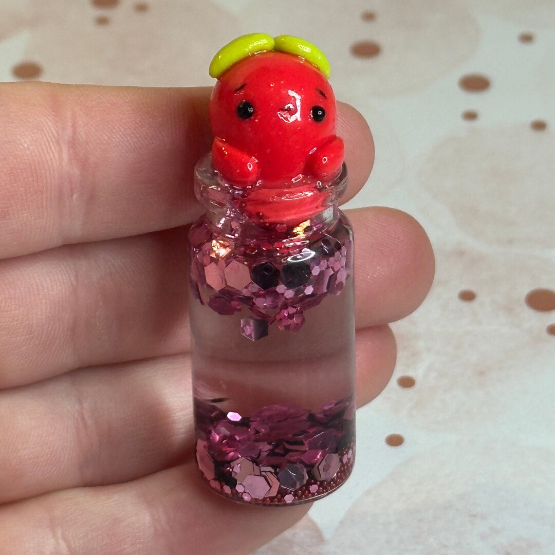 Cute Kawaii Polymer Clay Strawberry, Kawaii Strawberry, Cute Kawaii ...