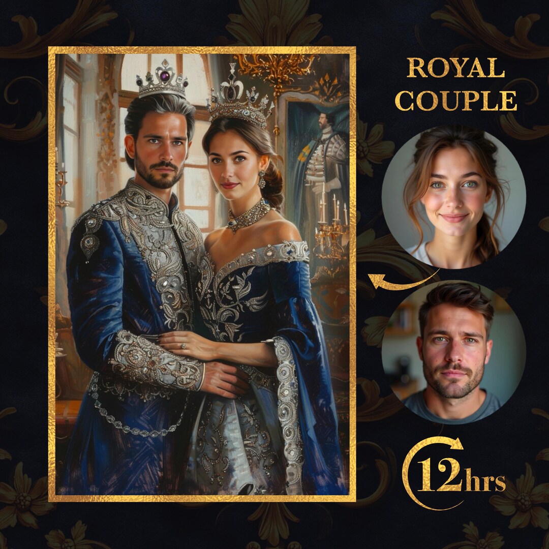 Royal Couple Portrait – Custom King and Queen Painting, Renaissance ...