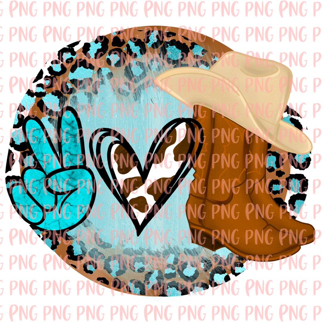Western PNG Designs Western PNG Turquoise Design Cowboy Hat PNG Cowboy ...