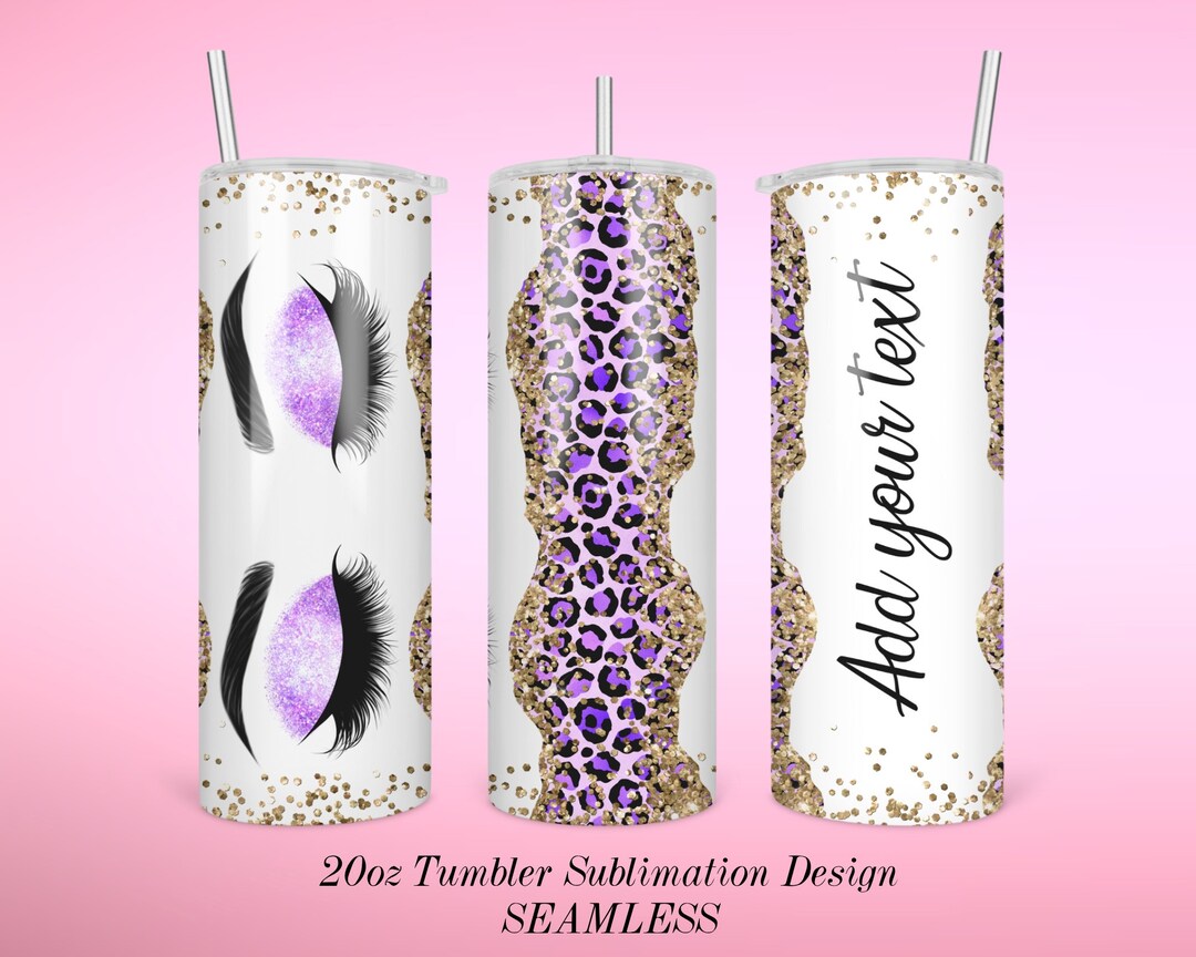 Lash Tumbler Sublimation Design, Cheetah Sublimation, Lash Tech Tumbler ...