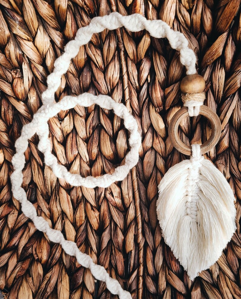 Curtain Tiebacks Feather Macrame Ties - Etsy