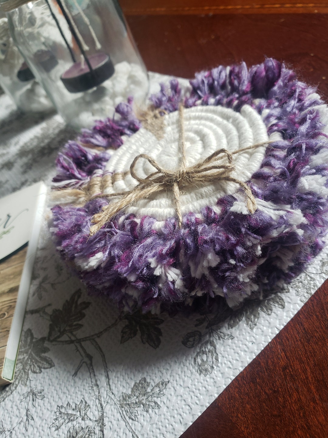 Macrame Coasters Set of 4 - Etsy