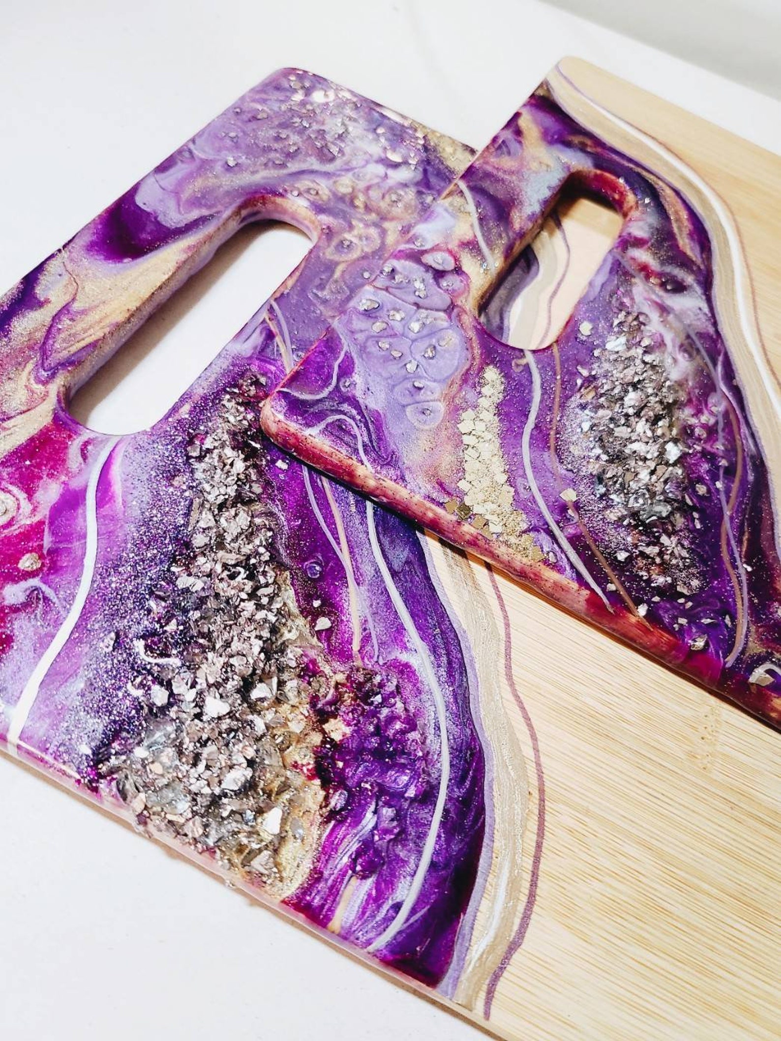 Geode Cutting Board Set Kitchenware Cheese Board Wooden - Etsy