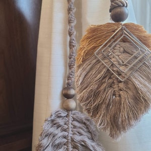 Curtain Tiebacks Feather Macrame Ties - Etsy