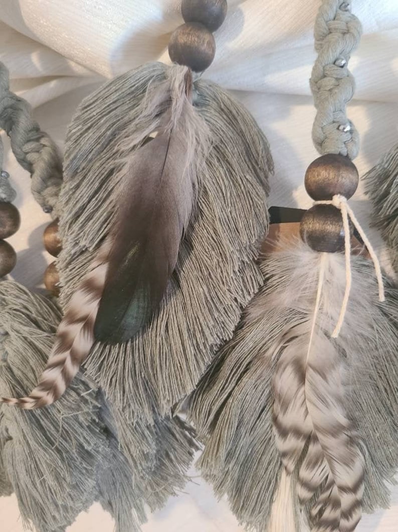 Curtain Tiebacks Boho Farmhouse Sparkle Feather Tiebacks - Etsy