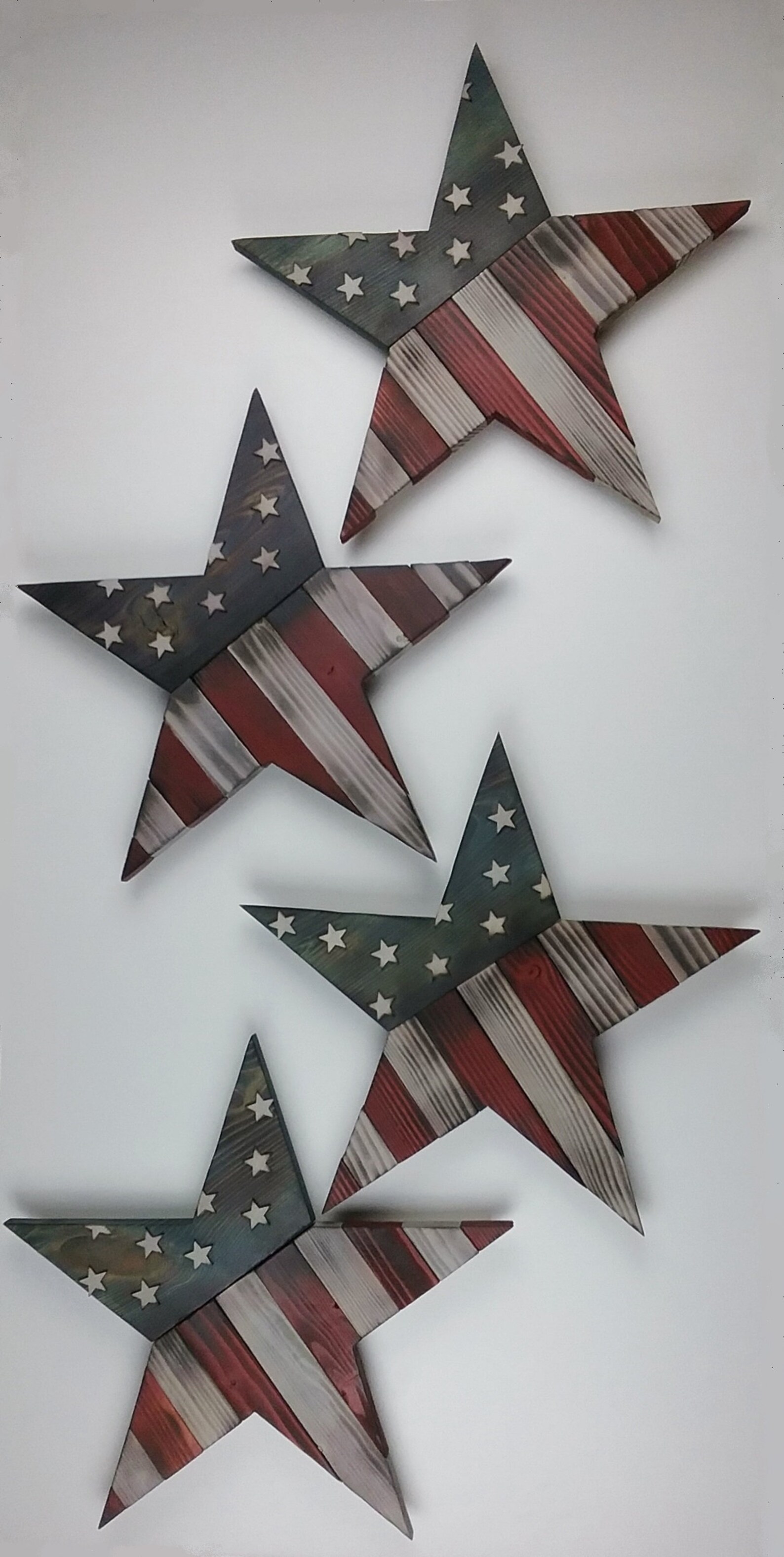 Wood Flag Star American Wood Flag Star Rustic Flag Star | Etsy