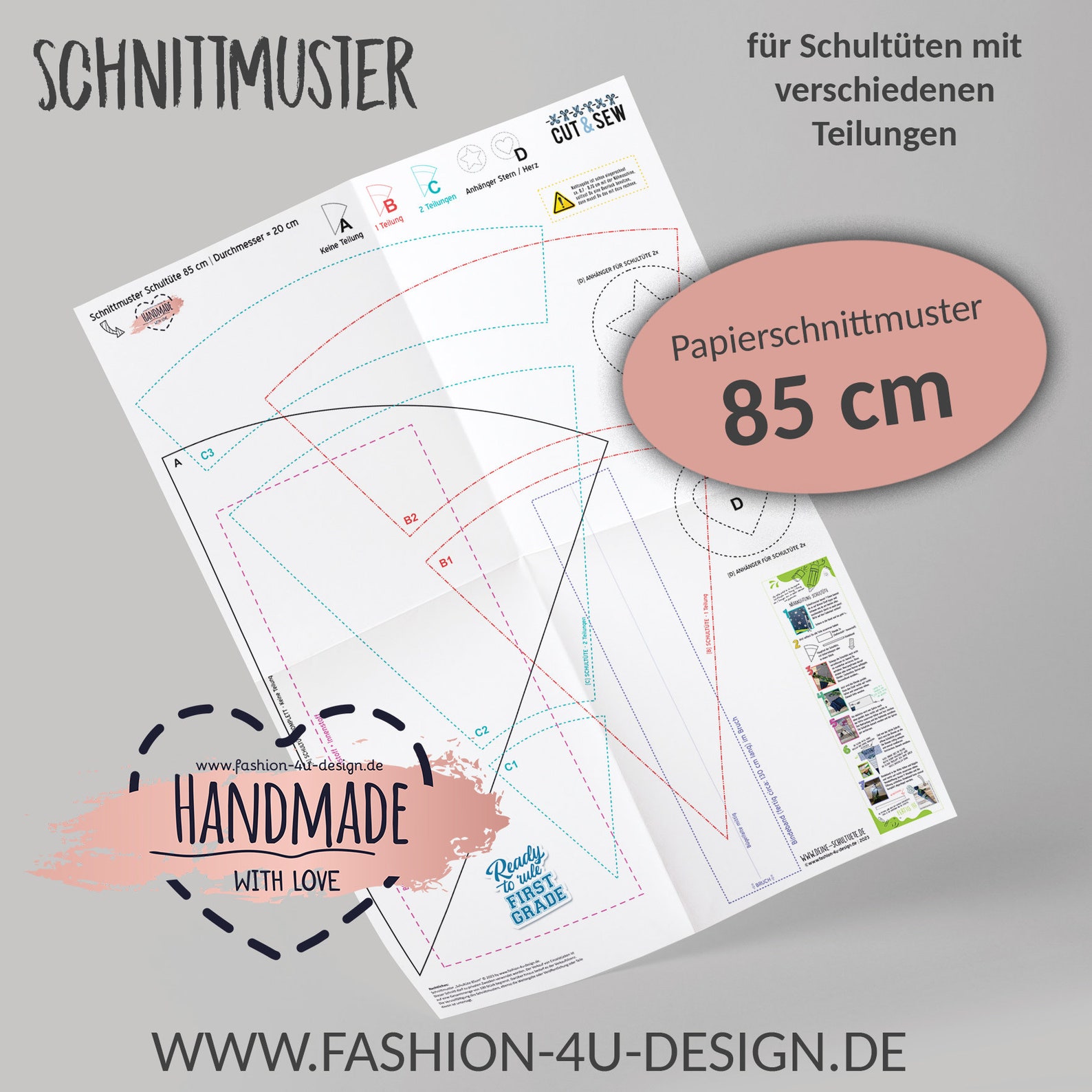 Schultute Schnittmuster 85 Cm