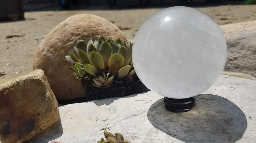 Large Rock Quartz Sphere - Etsy