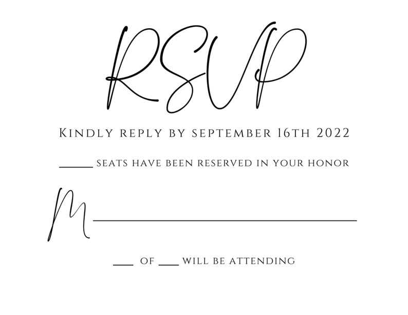 Wedding Invitation Suite Template | Classic Black & White Wedding Theme ...