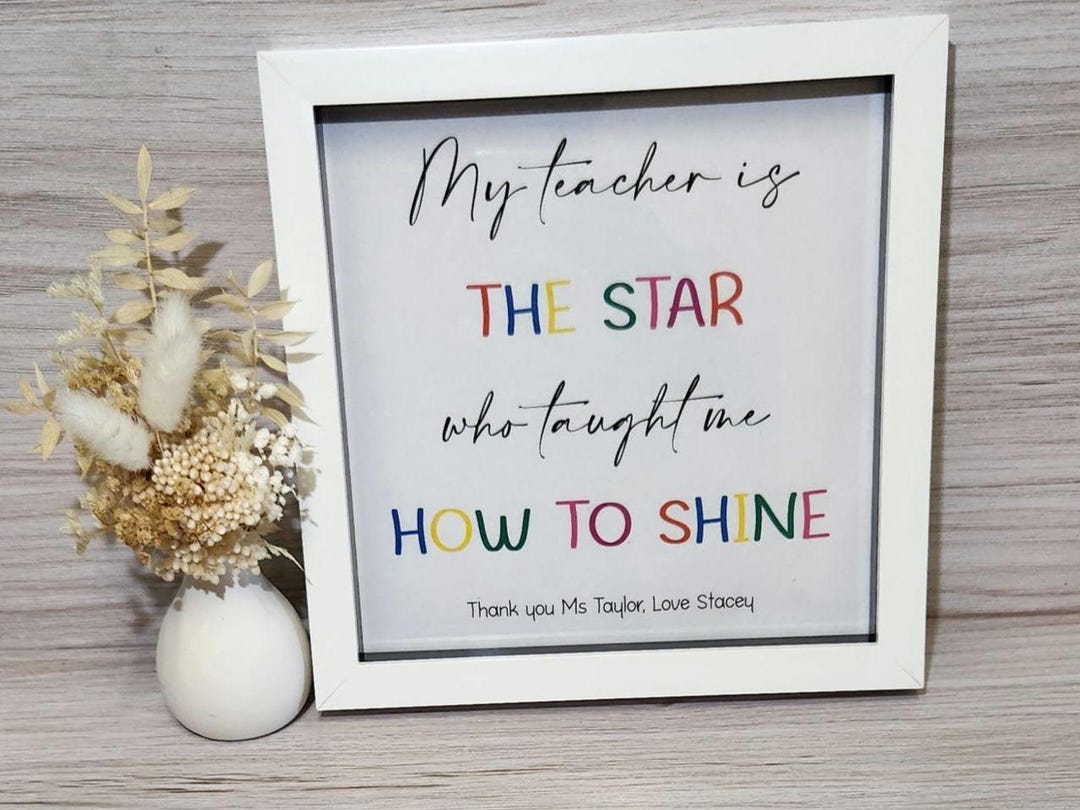 Teacher, Teacher Gift, My Teacher is a Star, Teacher Thank You ...